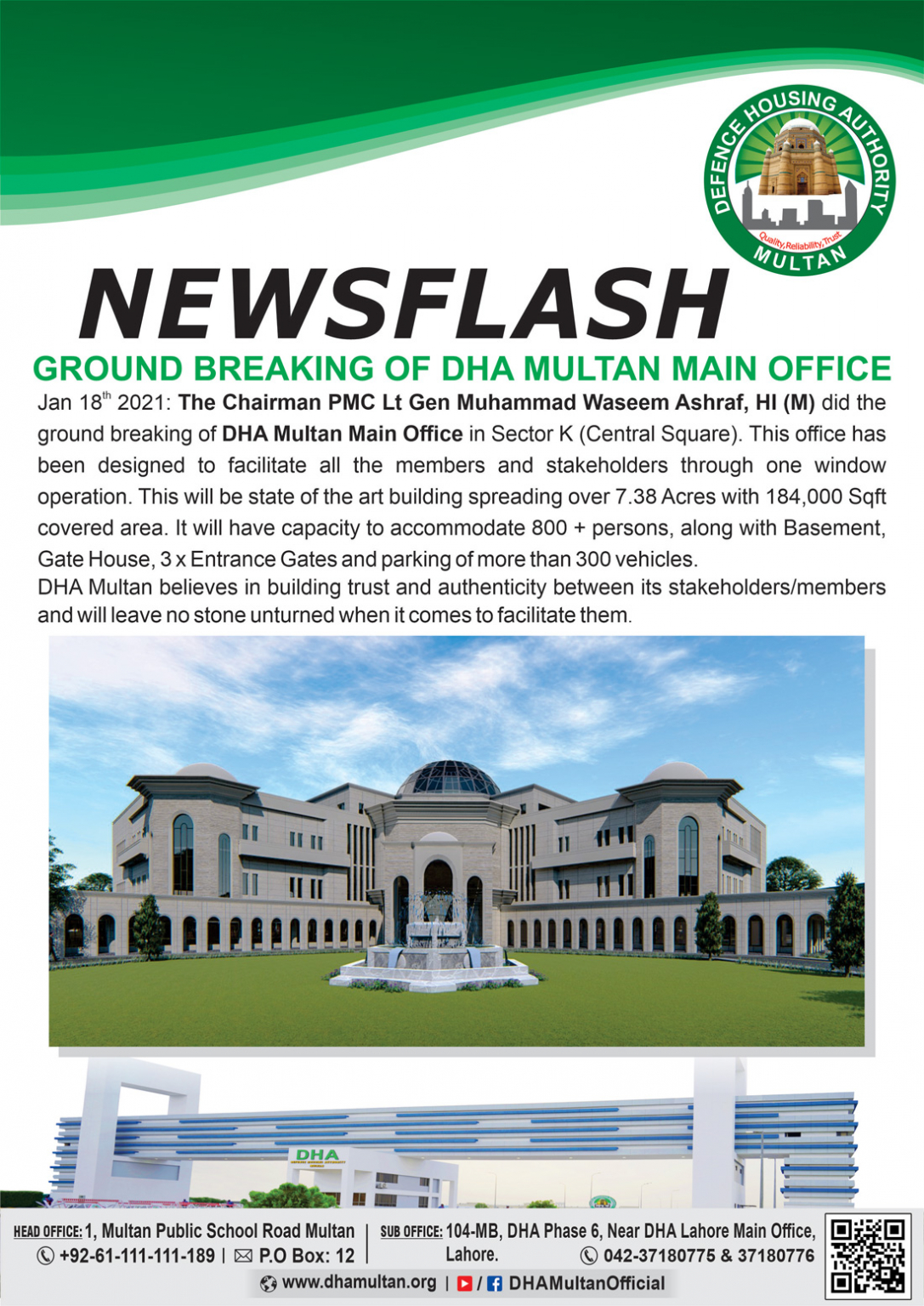 DHA Multan Ground Breaking of Main Office - Masjid-E-Quba - RED Marketing